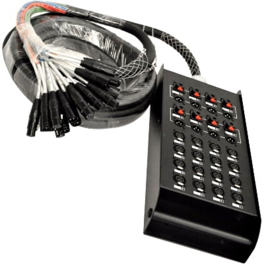 SAXQ-16x8x25 - 16 Channel 25' Snake Cable (XLR & TRS) - Walmart.com