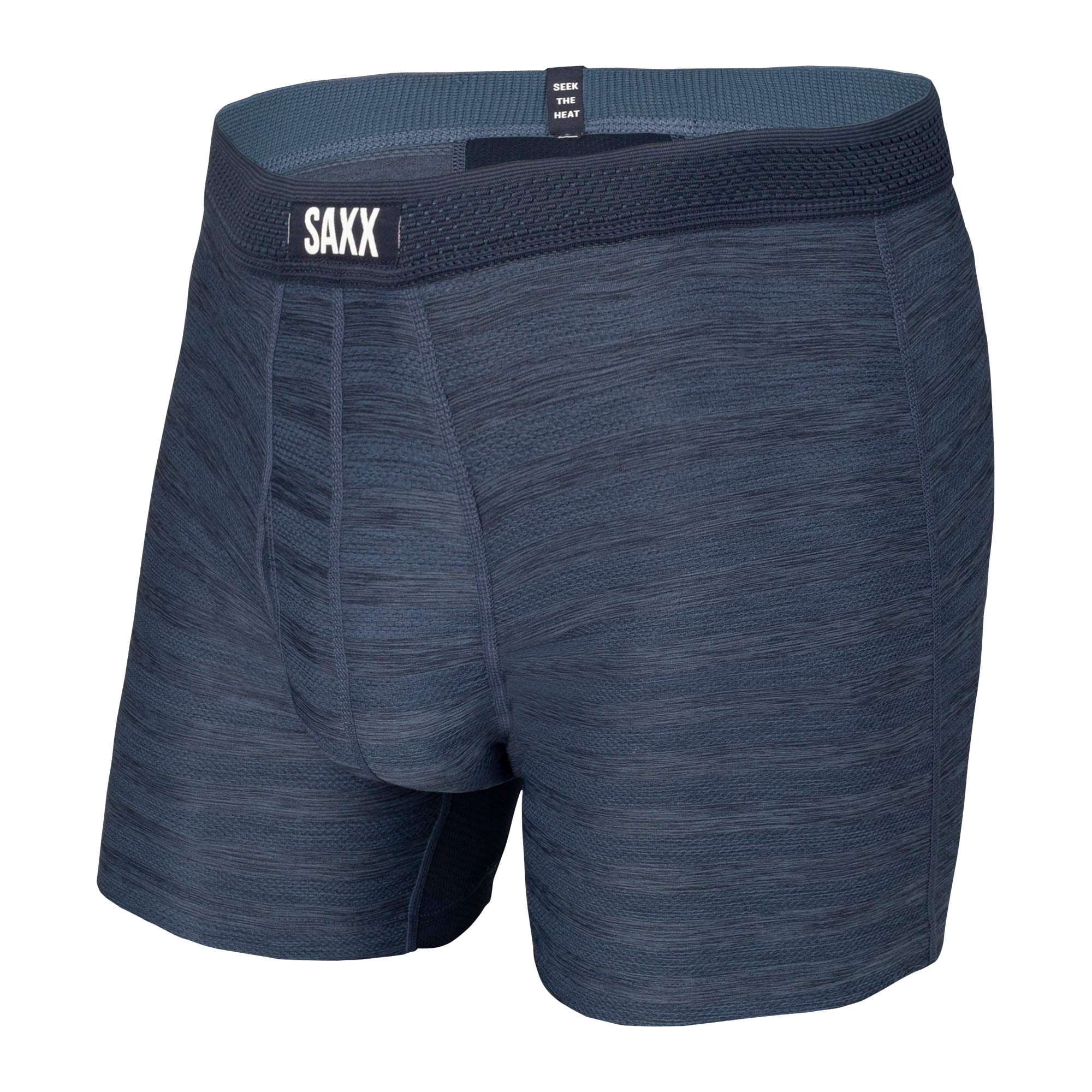SAXX Mens Underwear w/Pouch Droptemp Cool Mesh Boxer Brief Fly, Heather ...