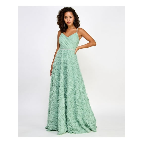 Jovani V Back Long Sequin Print Summer Prom 2026 Dress 23839 Mint Green ...