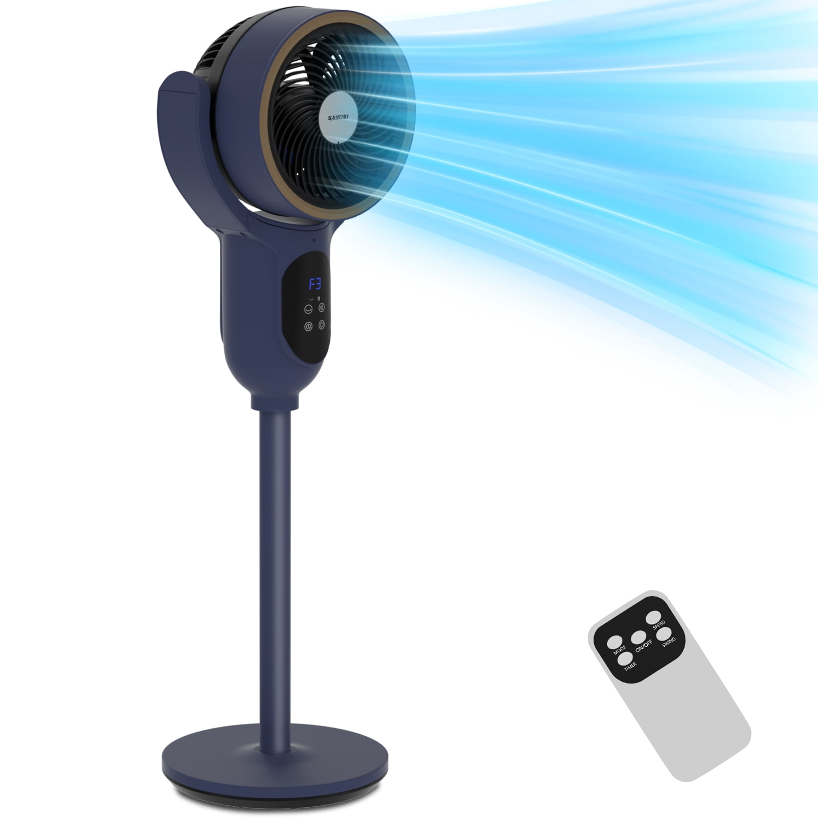 SAYDSI Oscillating Standing Tower Fan, Electric Cooling Pedestal Fans ...