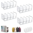 SAYEEC 4 Pack Acrylic File Sorter, 4-Compartment Plastic Desk Organizer ...