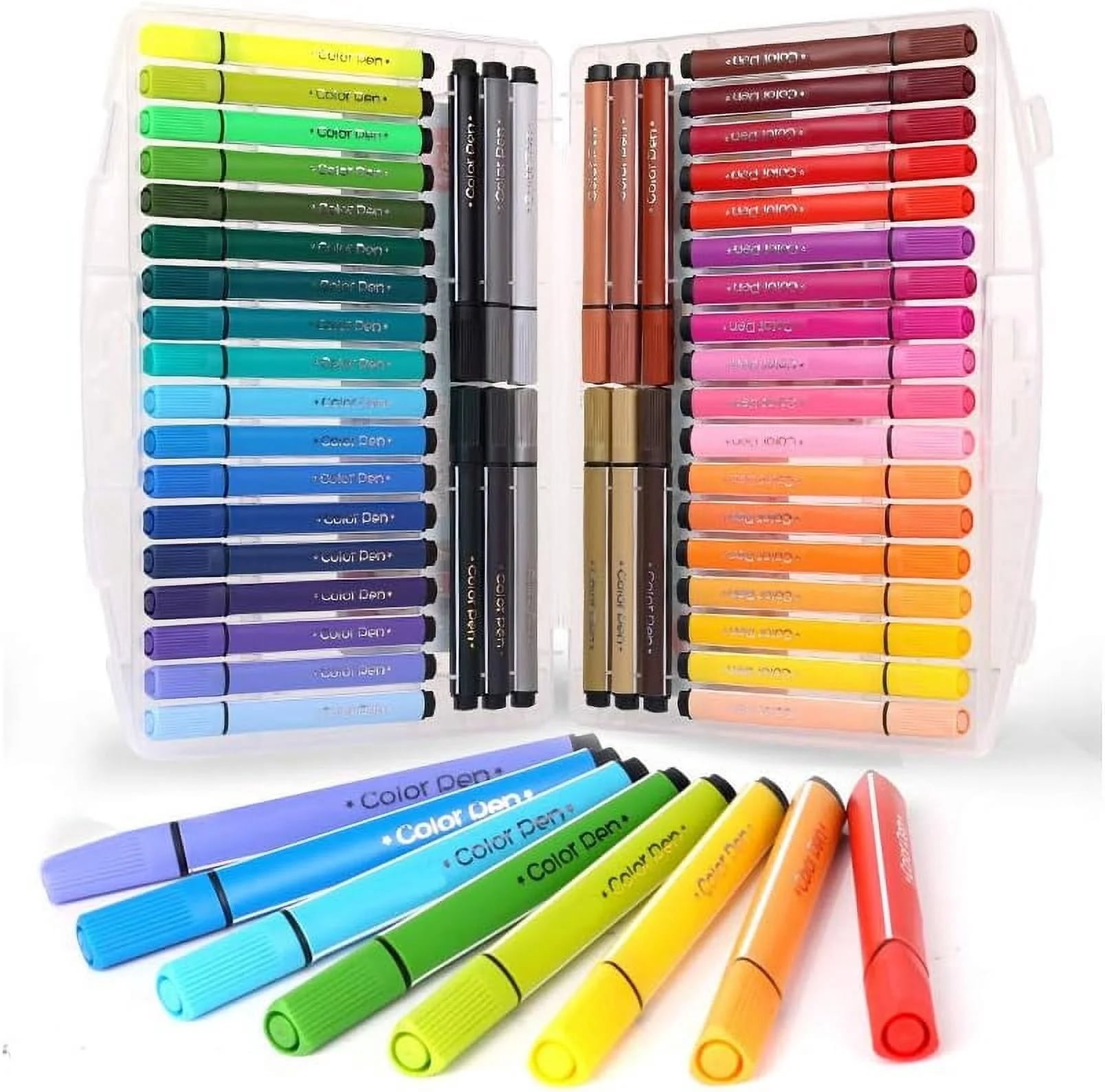 SAYEEC 48 Assorted Colors Coloring Pens Washable Marker Set Art Marker ...
