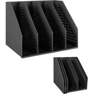 Deli Collapsible Plastic Book Document Folder, Desk Organizer with 4 ...