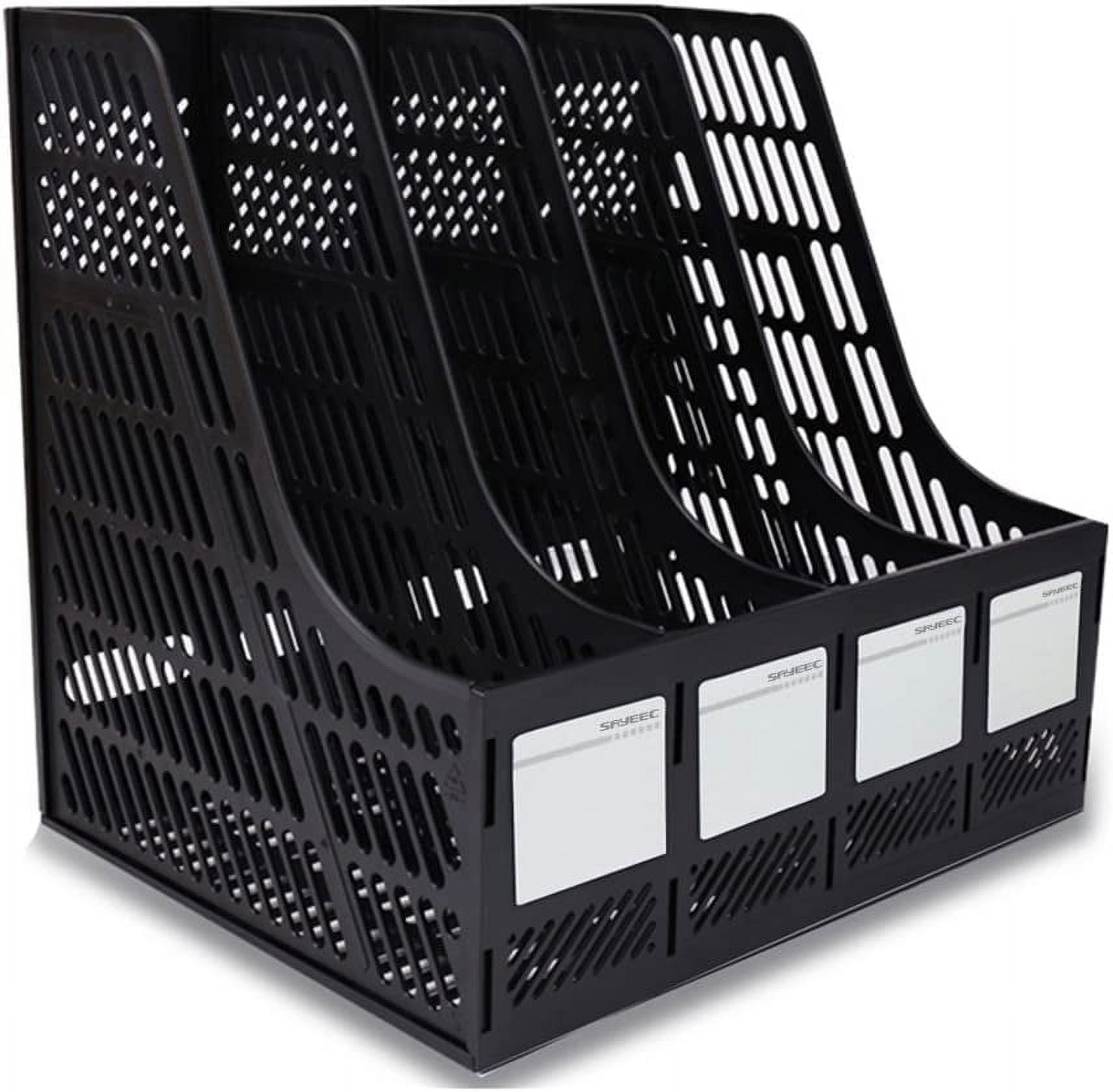 SAYEEC Desktop Magazine Holder Desk File Organizer 4 Compartments ...