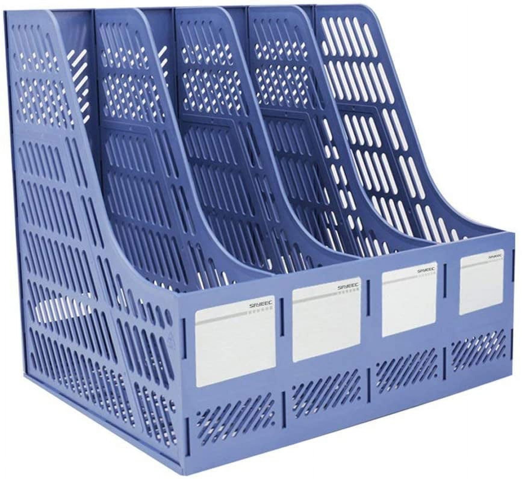 SAYEEC Desktop Magazine Holder Desk File Organizer 4 Compartments ...
