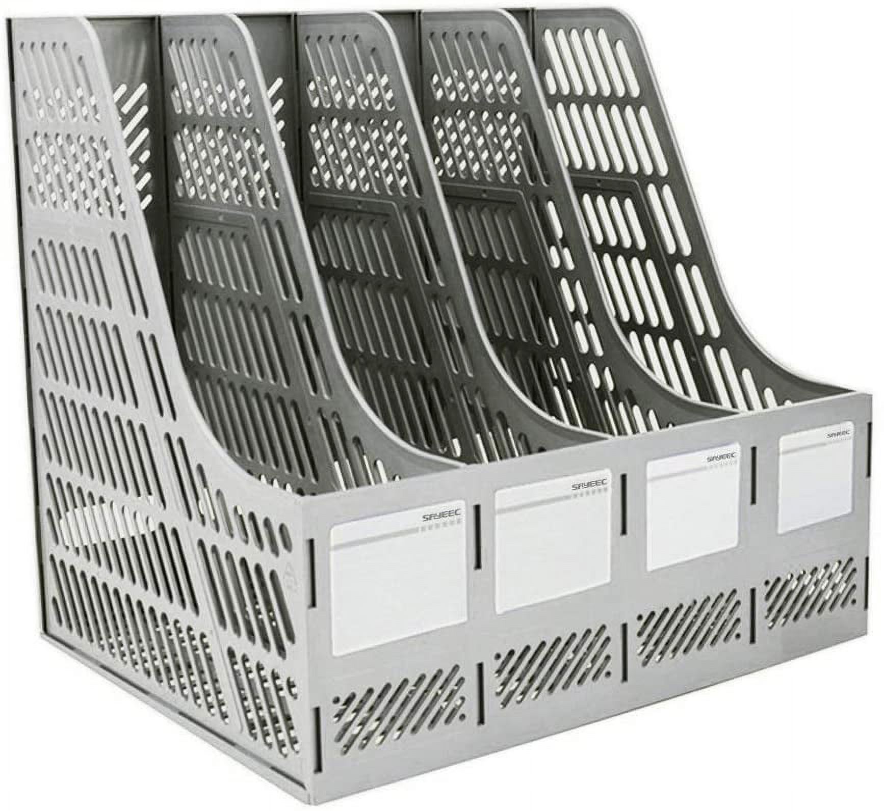 SAYEEC Desktop Magazine Holder Desk File Organizer 4 Compartments ...
