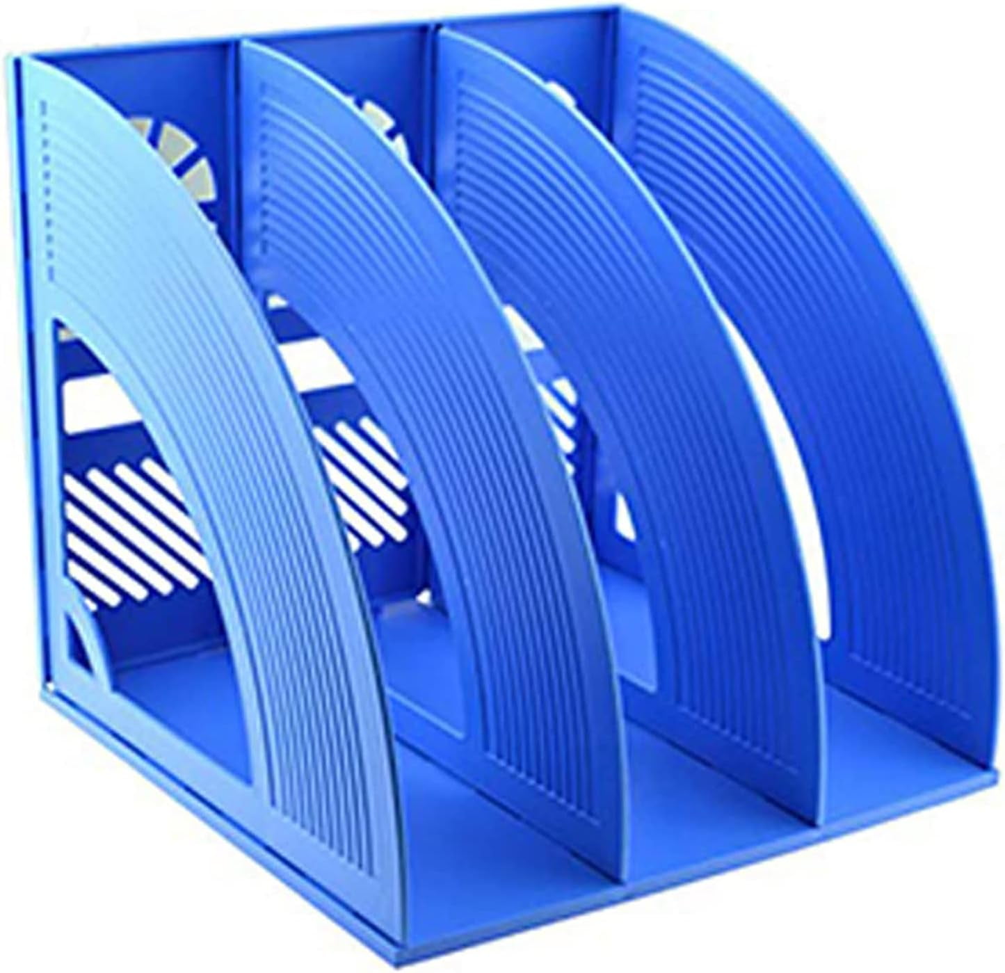 Sayeec 3 Compartment Desk File Organizer, Plastic Magazine Holder ...