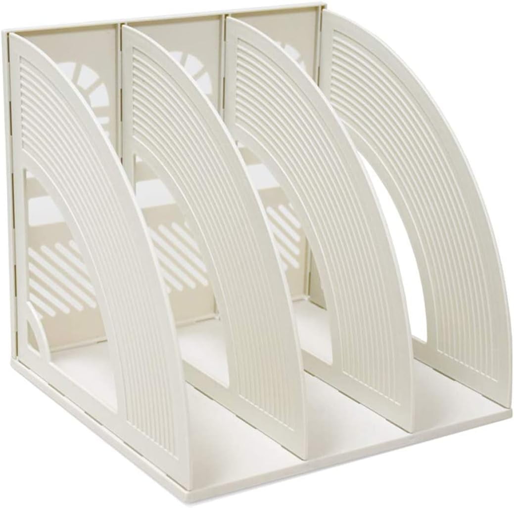 SAYEEC Magazine Holder Desk File Organizer Plastic 3 Compartment File ...