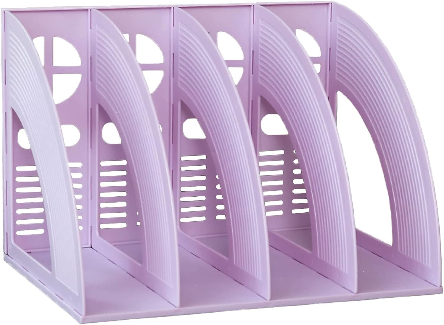 SAYEEC Magazine Holder Desk File Organizer Plastic 4 Compartment File ...