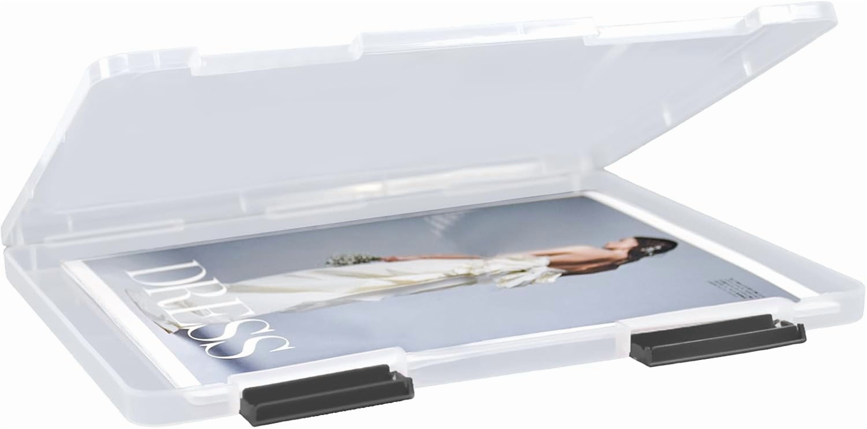 SAYEEC Portable Project Case A4 Plastic Transparent File Storage Box ...