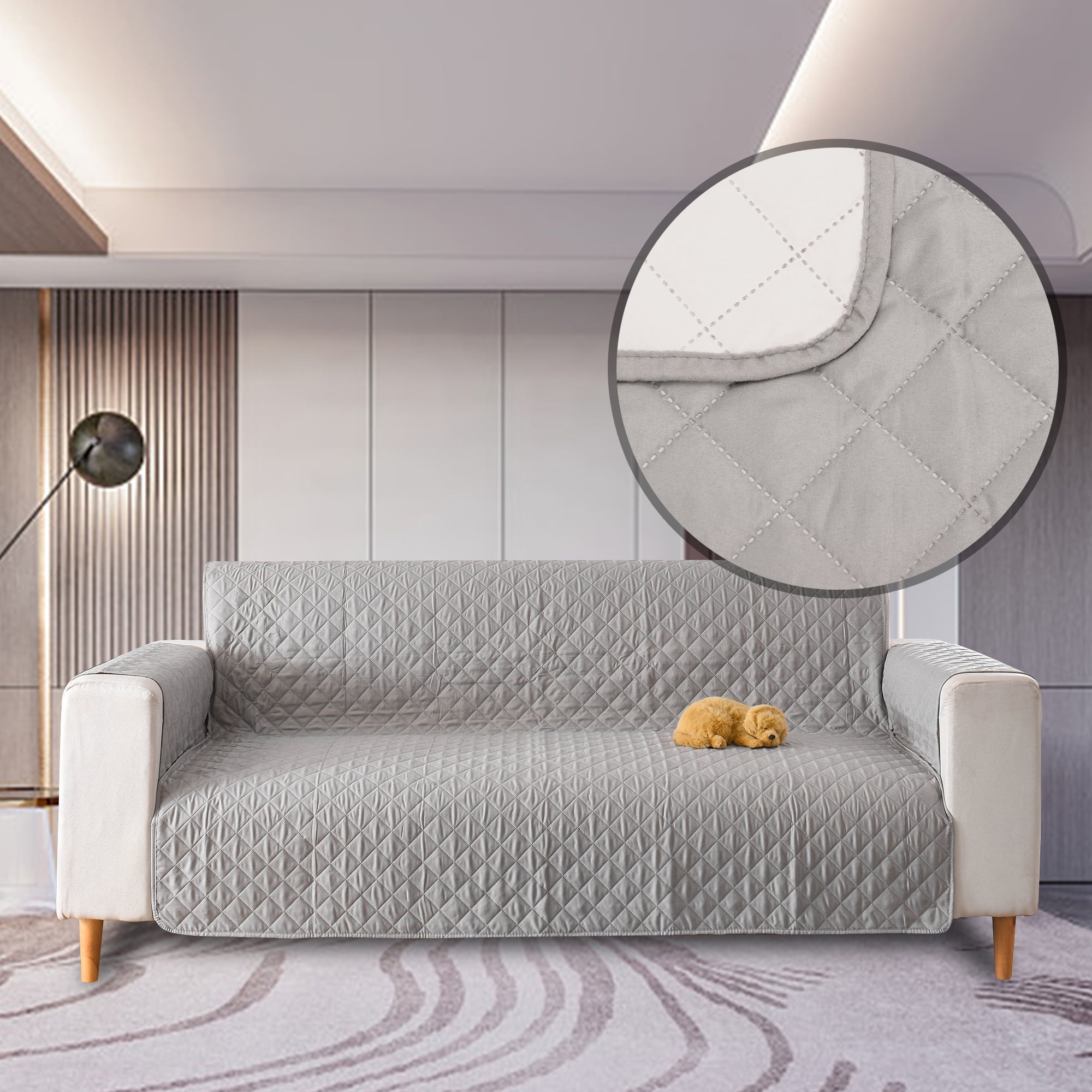 SAYFUT 1/2/3 Seater Waterproof Non-slip Pet Slipcover Loveseat Sofa ...