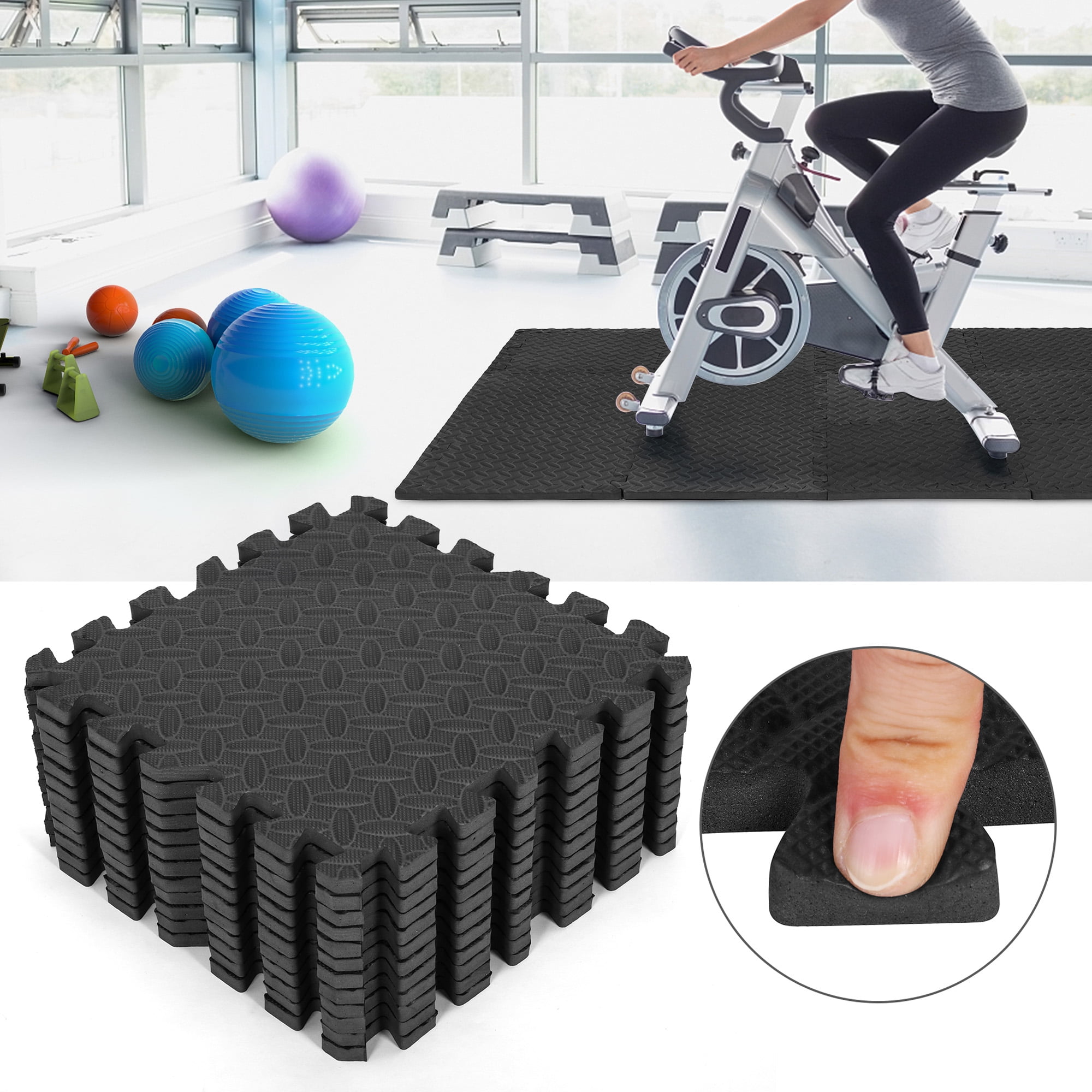 SAYFUT 1/2 In. Super Extra Thick EVA Foam Mat with Interlocking Tiles ...