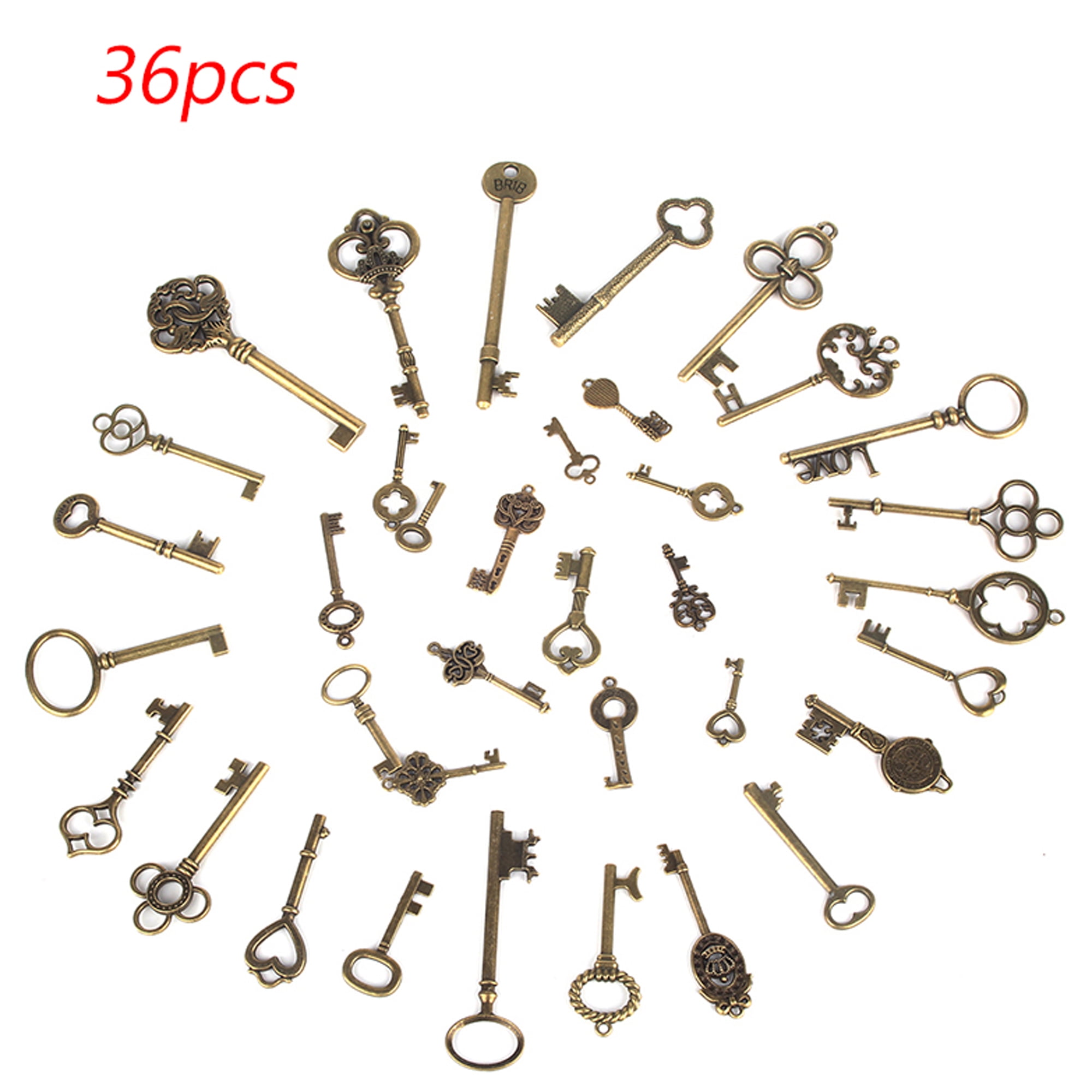 SAYFUT 15-69Pcs Jewelry Making Charms Craft keys Decorative Key ...