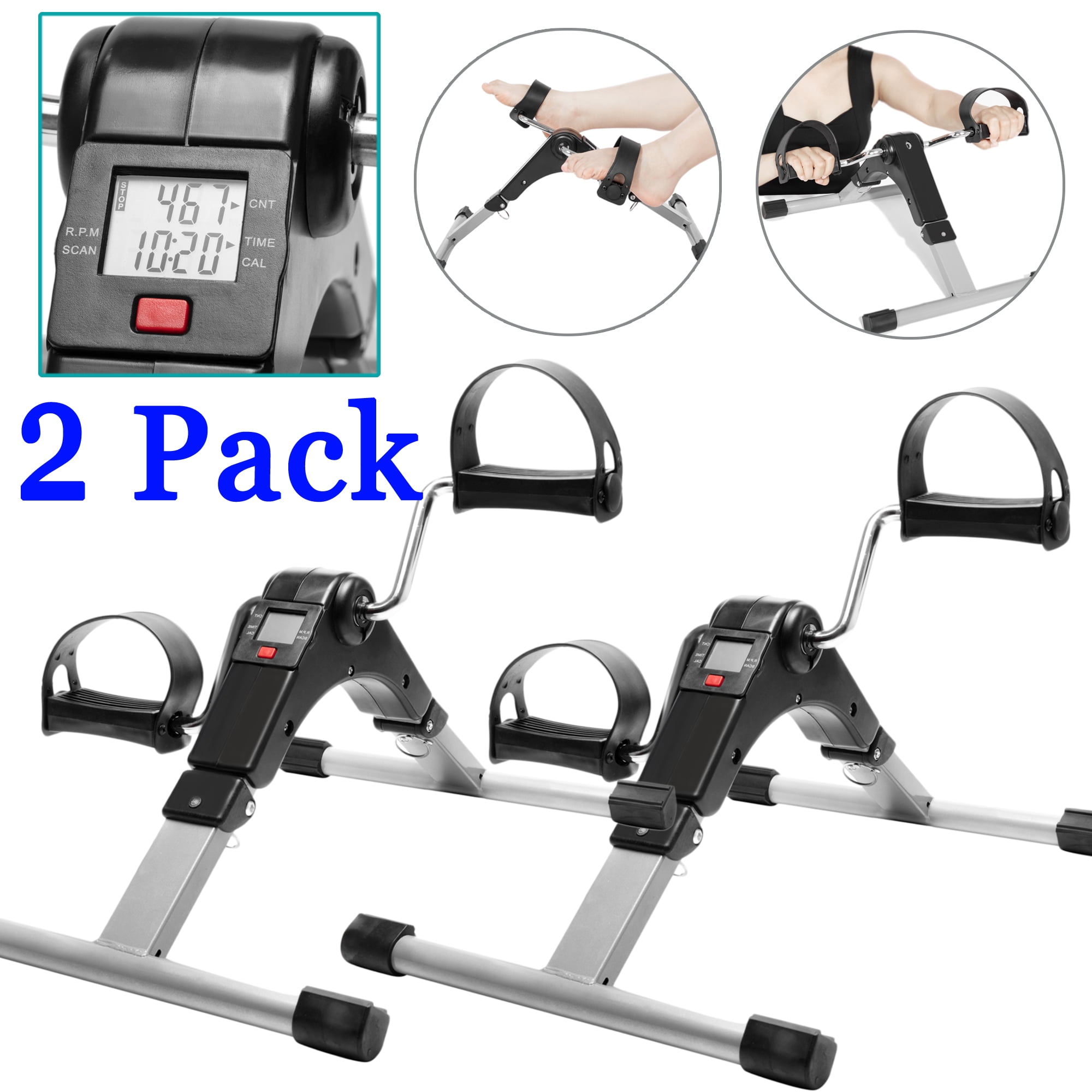 SAYFUT 2 Pack Portable LCD Pedal Exerciser, Portable Medical Exercise ...