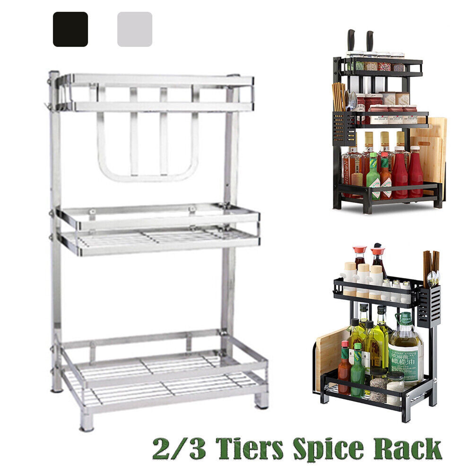 SAYFUT 2 Tier Dish Drying Rack, Over Drainer Shelf Utensils Holder ...