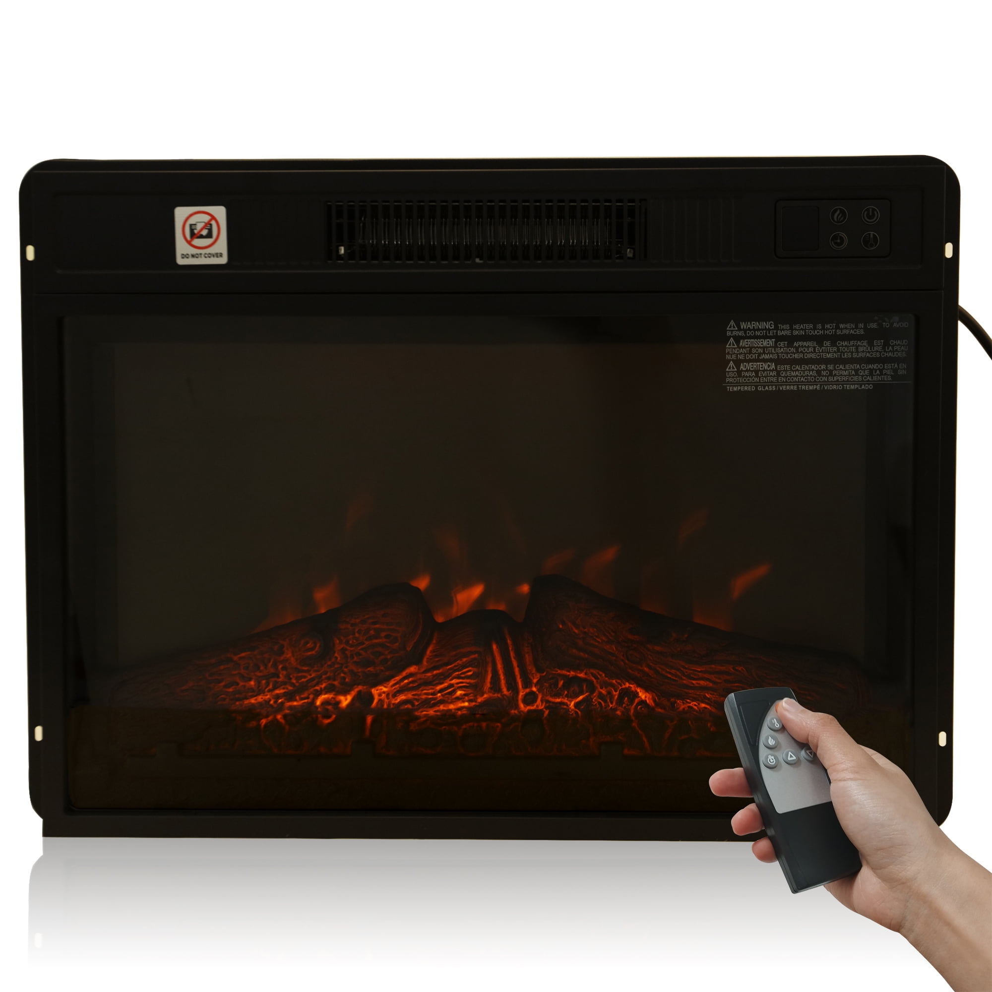 SAYFUT 23" Electric Fireplace Insert Recessed and Wall Mounted, Linear ...