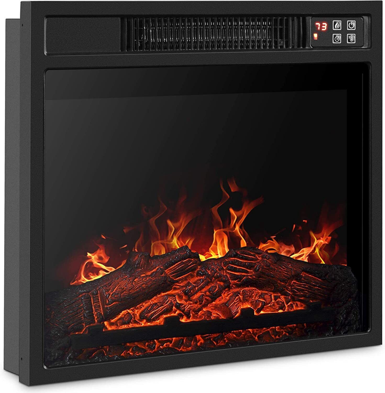 SAYFUT 23'' 1400W Embedded Electric Fireplace Insert, Remote Heater ...