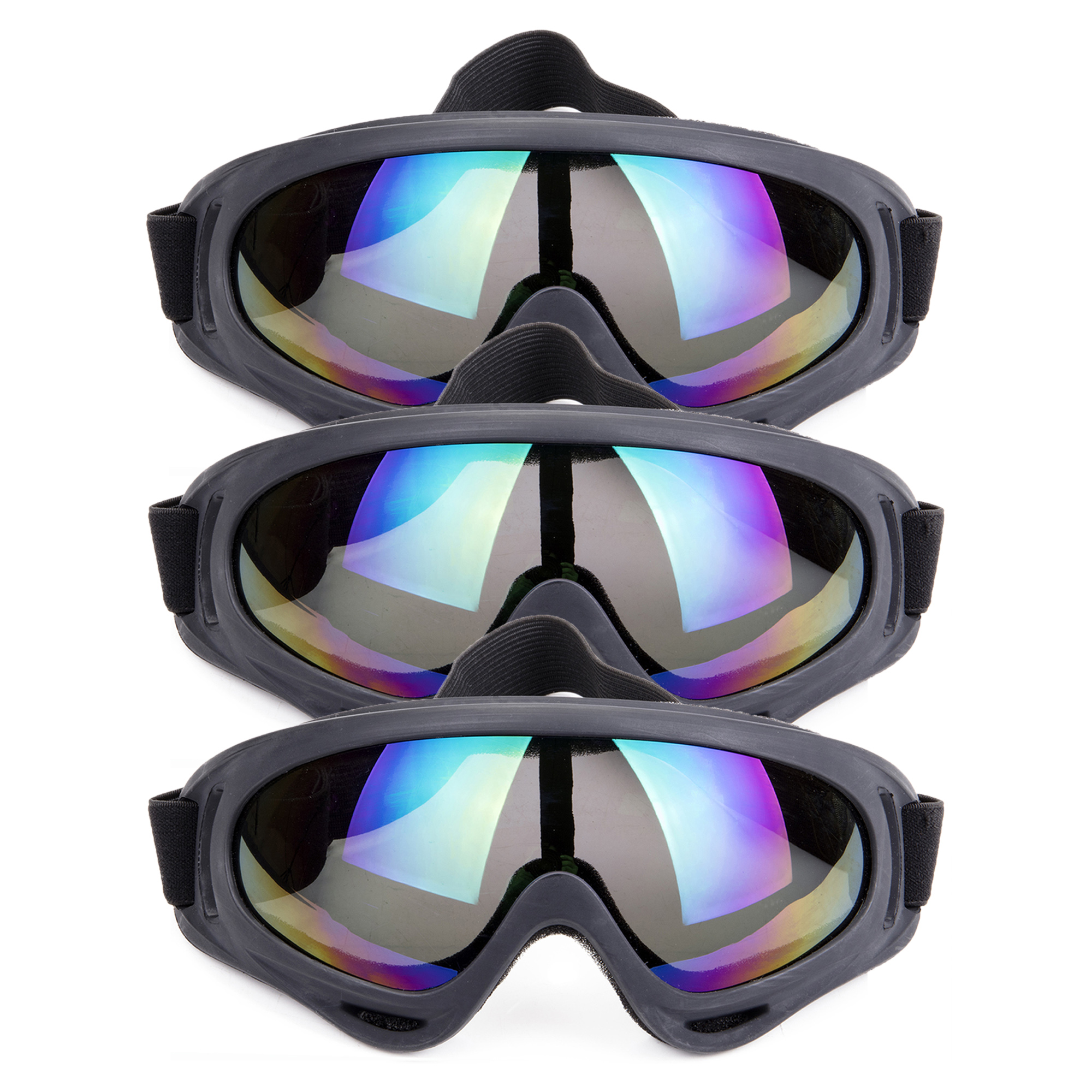 SAYFUT 3 Pairs Snow Goggles Outdoor Sports Ski Glasses Windproof ...