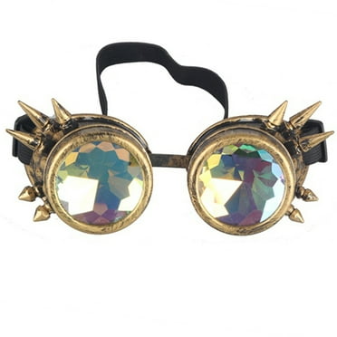 SAYFUT Vintage Red Copper Steampunk Goggles with Double Ocular Loupe ...