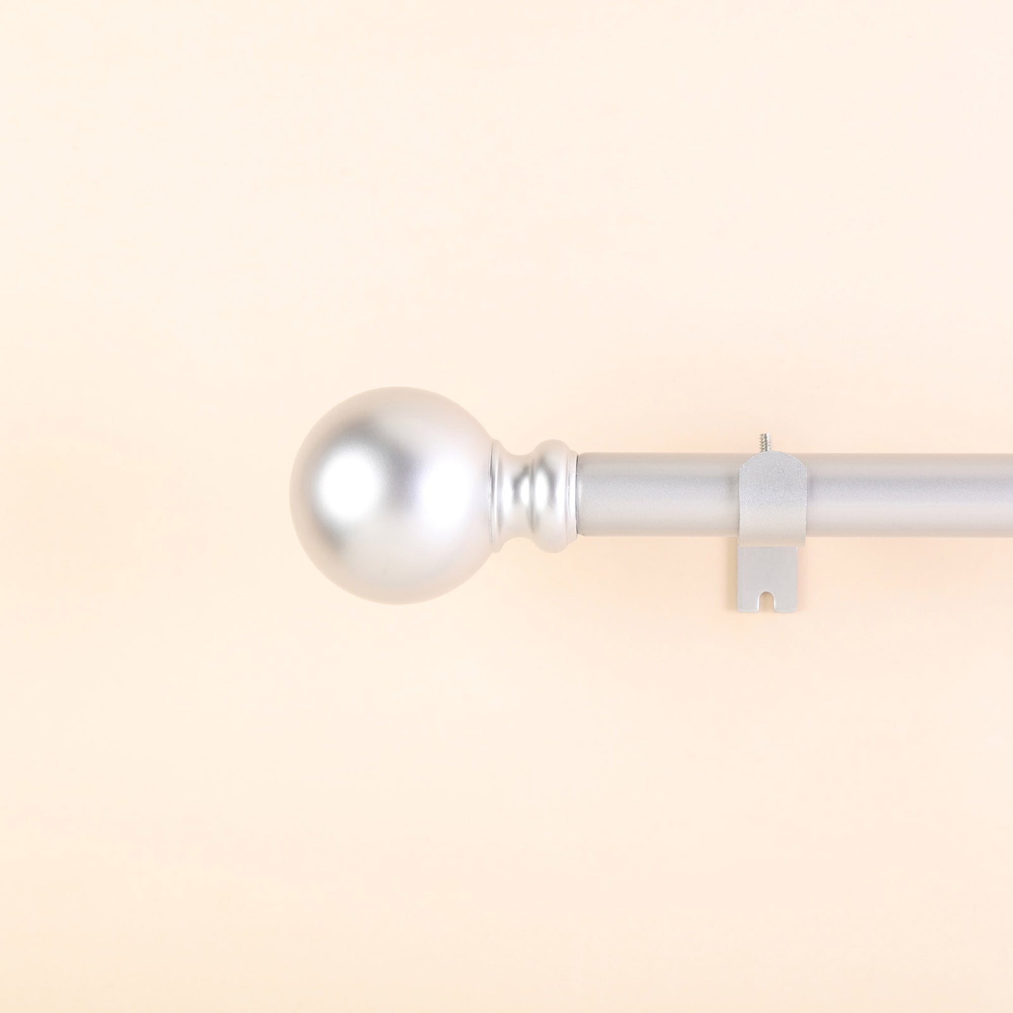 SAYFUT 42''-126'' long Adjustable Metal Curtain Rod Set Round Finials ...