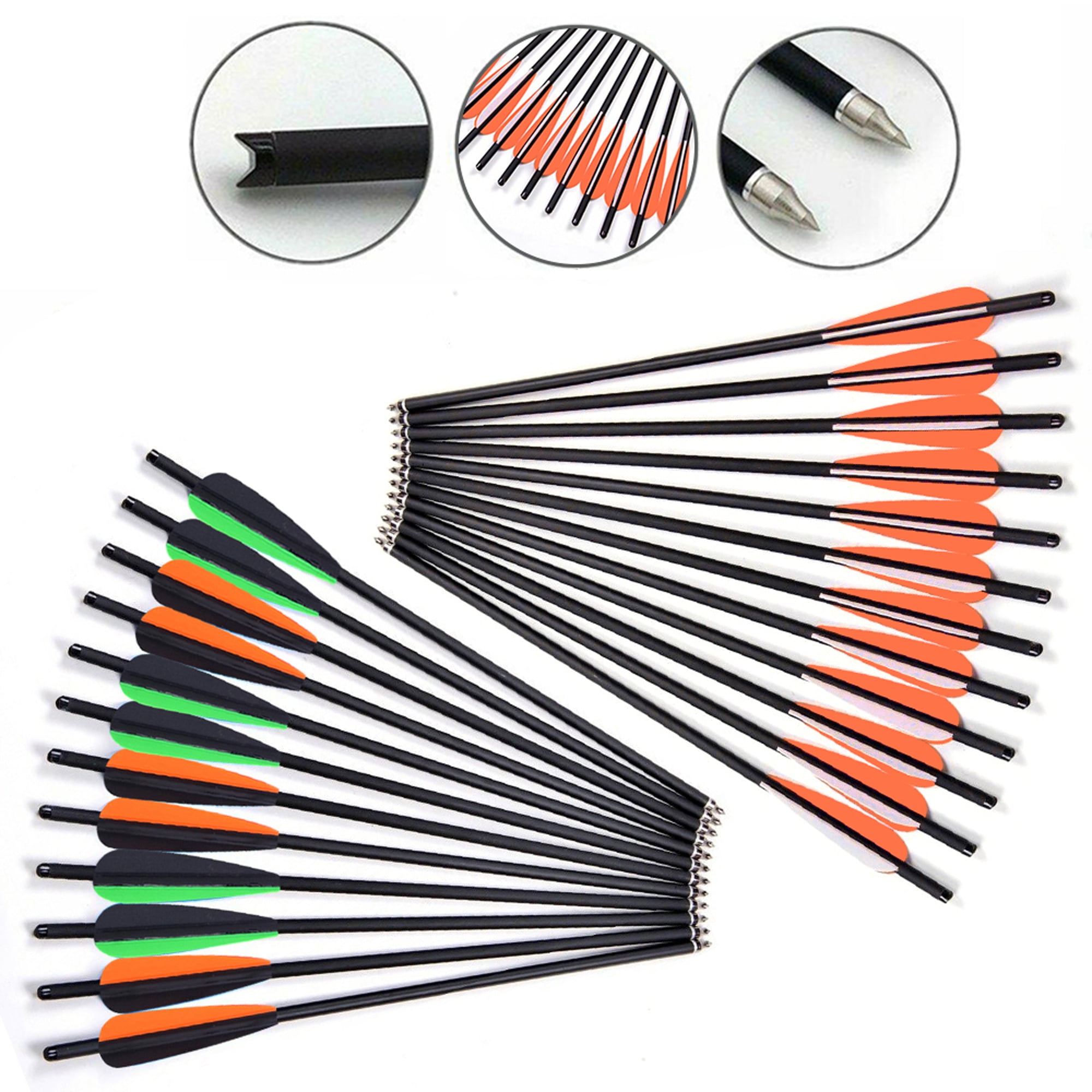 SAYFUT Crossbow Bolts 20 inch Carbon Shaft Crossbow Arrows with Moon ...