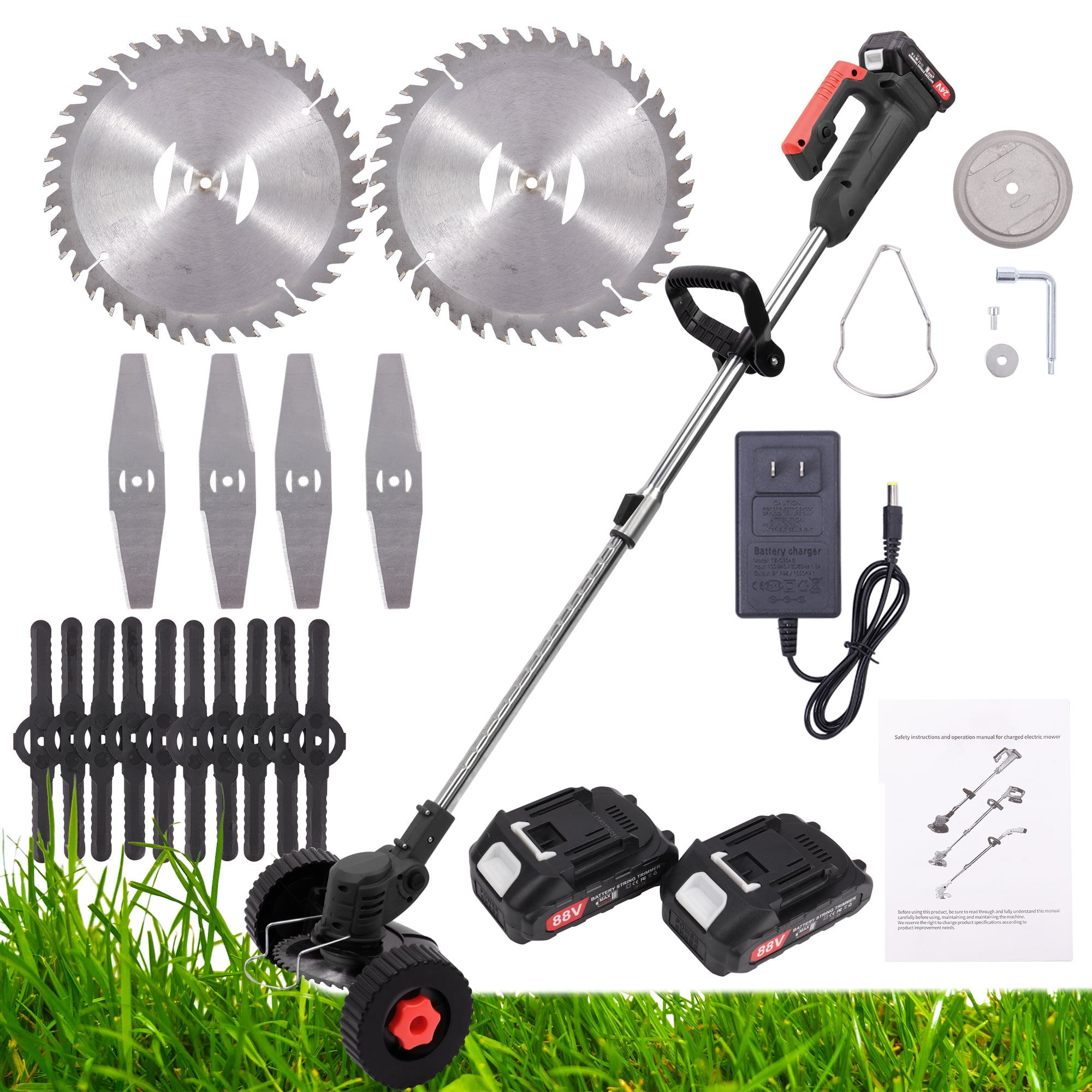 SAYFUT Electric Cordless Weed Lawn Eater Edger Yard Grass String ...