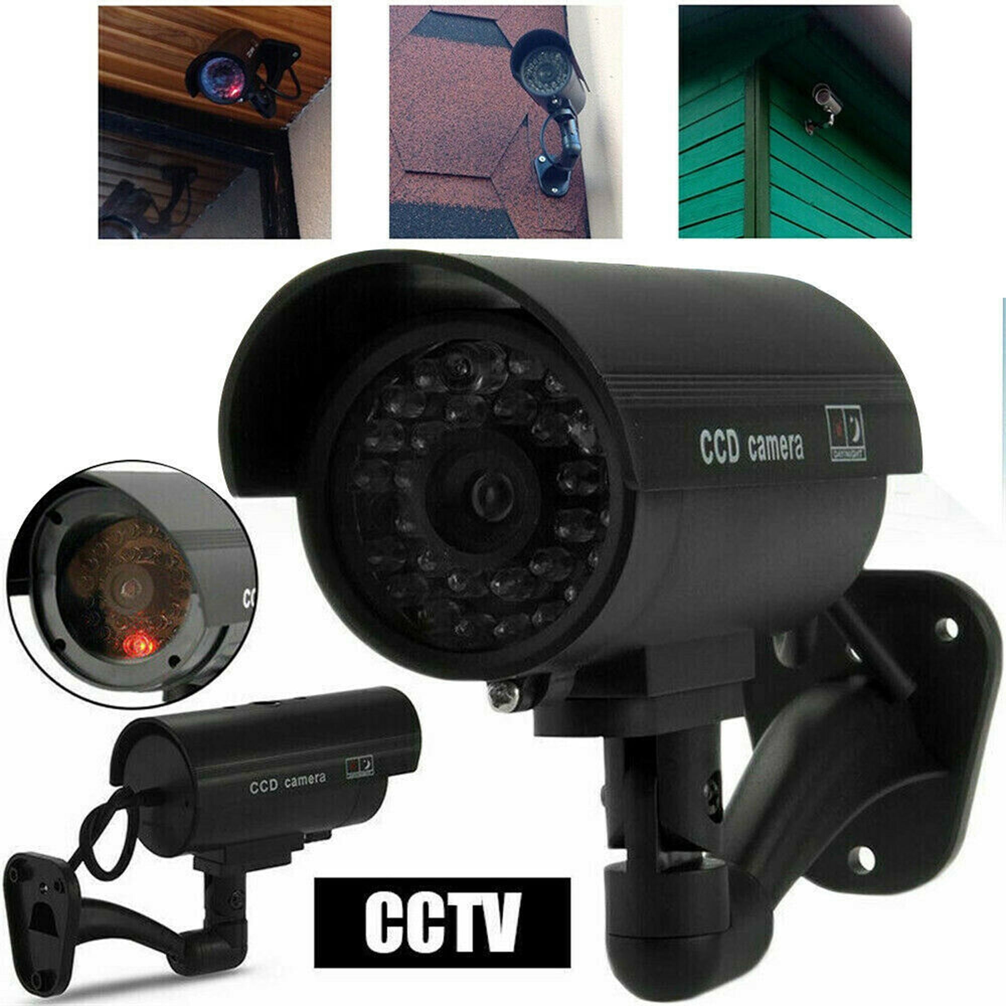 SAYFUT Fake Security Camera Dummy CCTV with Blinking Red LED Warning ...