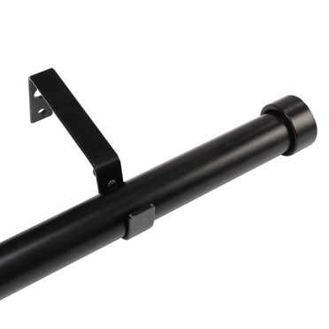 Urbanest Fluted Ball Single Curtain Rod Set, 5/8", 28-48", Pewter ...