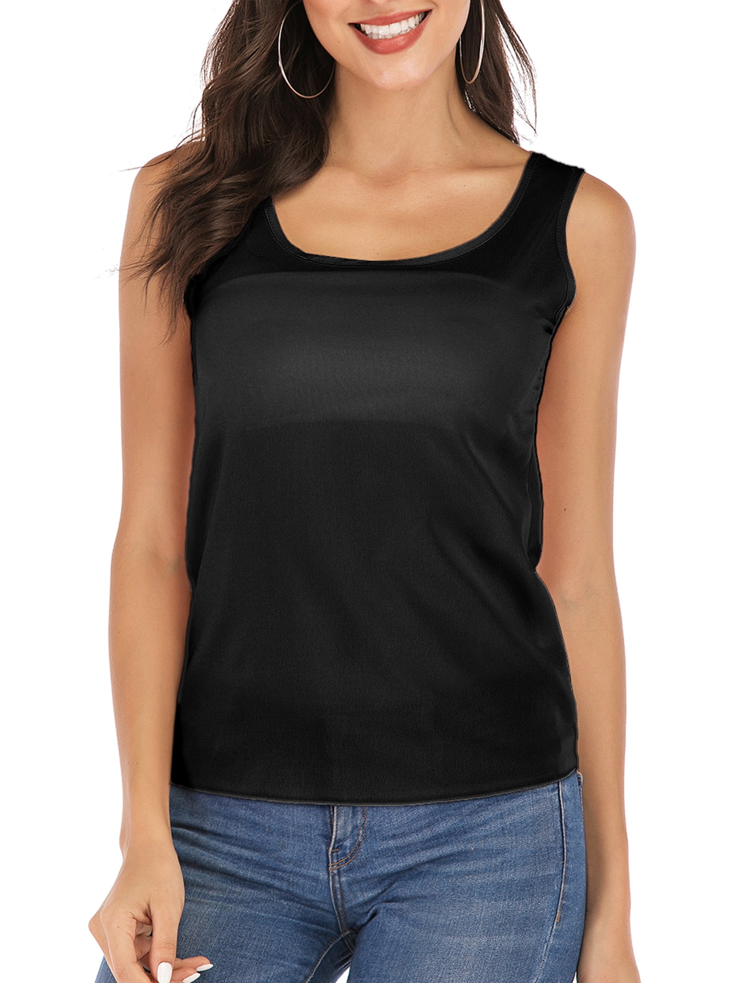 SAYFUT Lace Chiffon Sleeveless Shirt Tank Top Casual Blouse Womens Plus ...