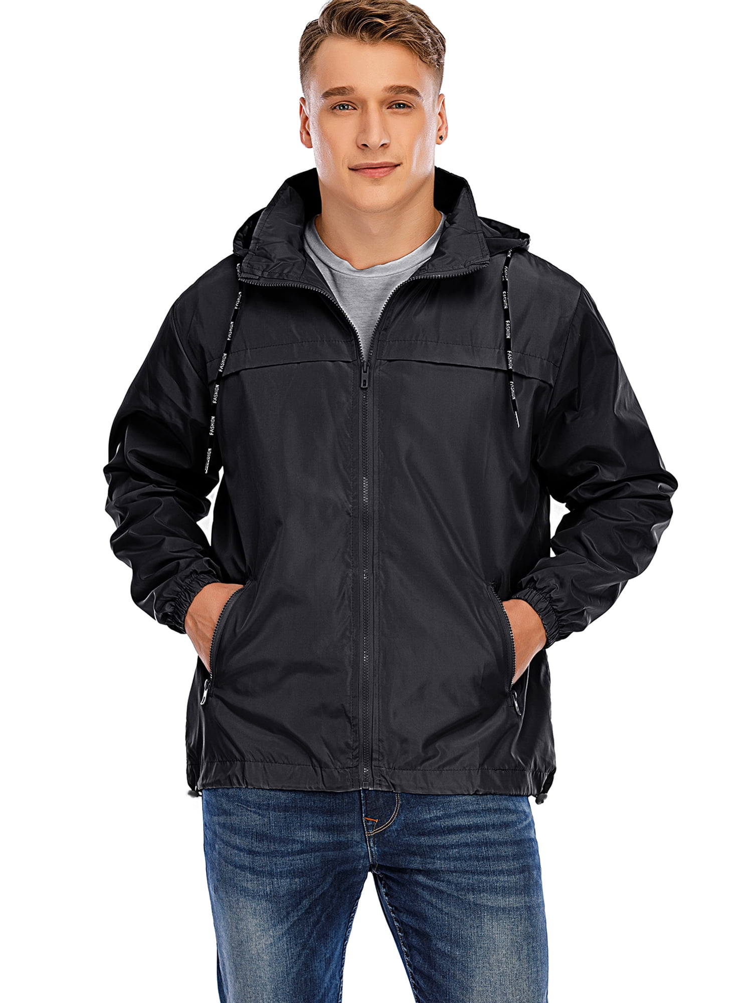 SAYFUT Men's Outdoor Lightweight Windbreaker Quick Dry Jacket ...
