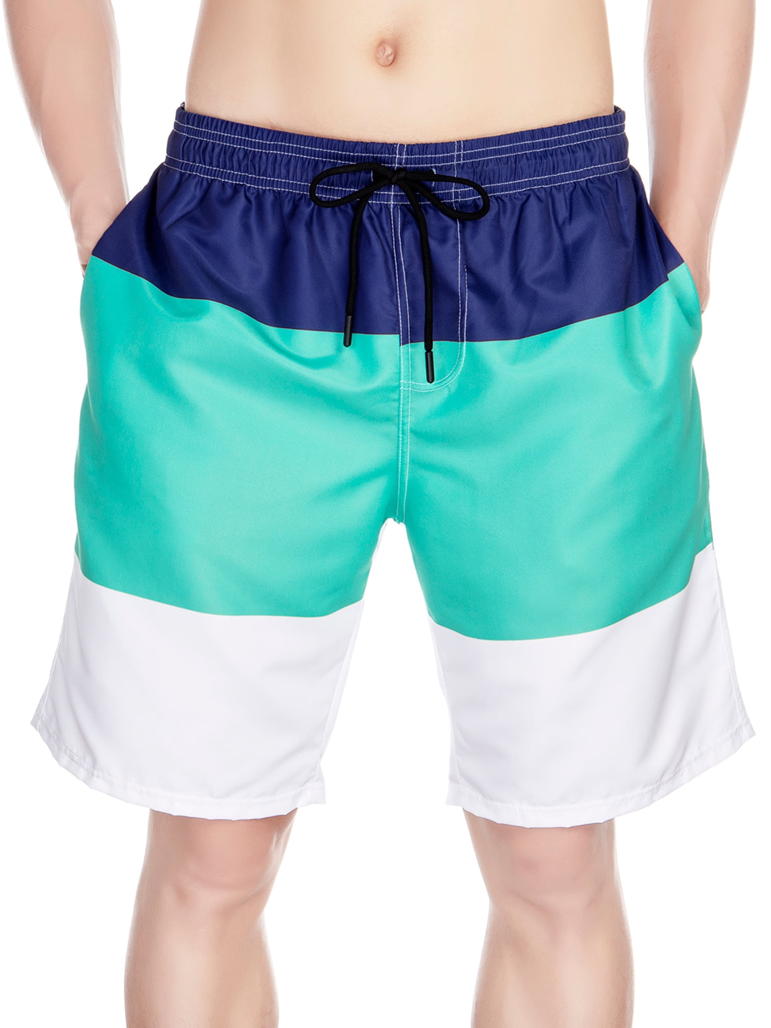 SAYFUT Mens Swim Trunks Swimming Board Short Casual Beach Swim Shorts ...