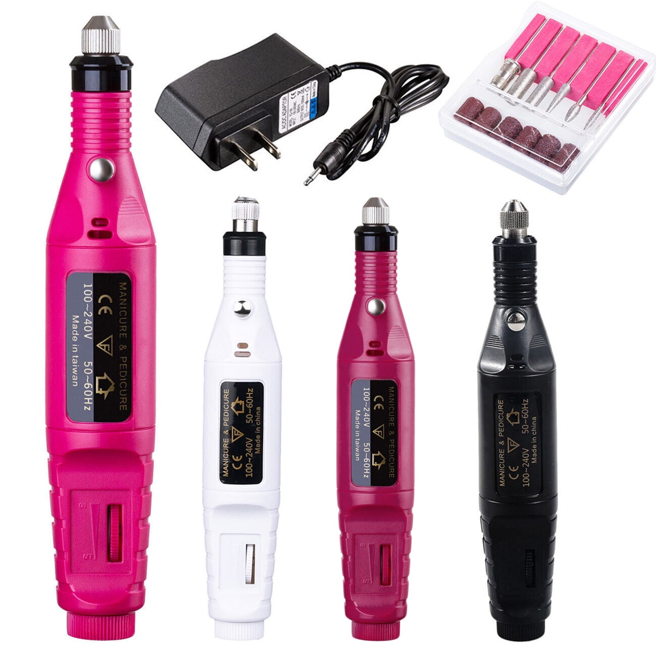 SAYFUT Nail File Drill Kit Electric Manicure Pedicure Acrylic Portable ...