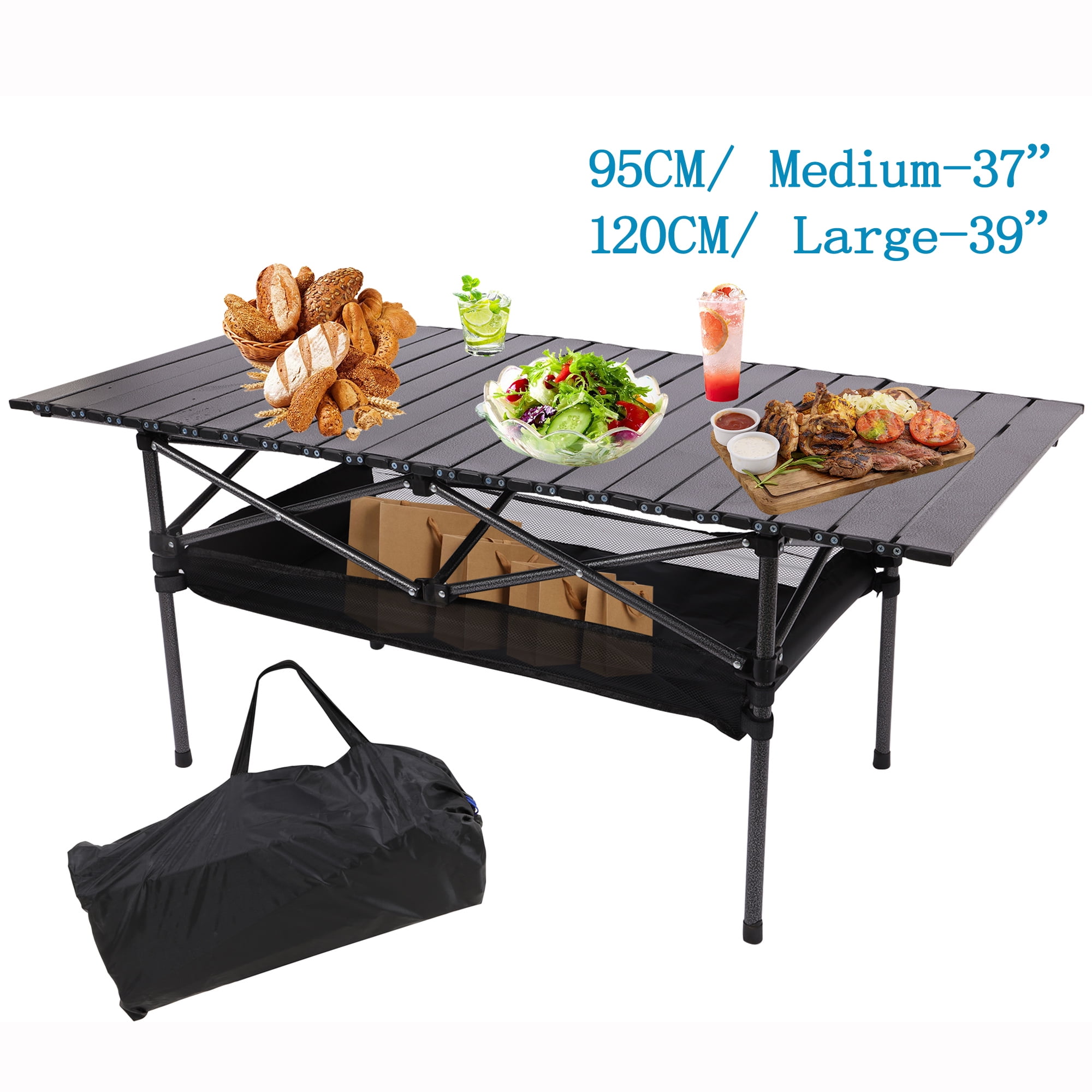 SAYFUT Portable Camping Side Table with Storage Bag, Ultralight ...