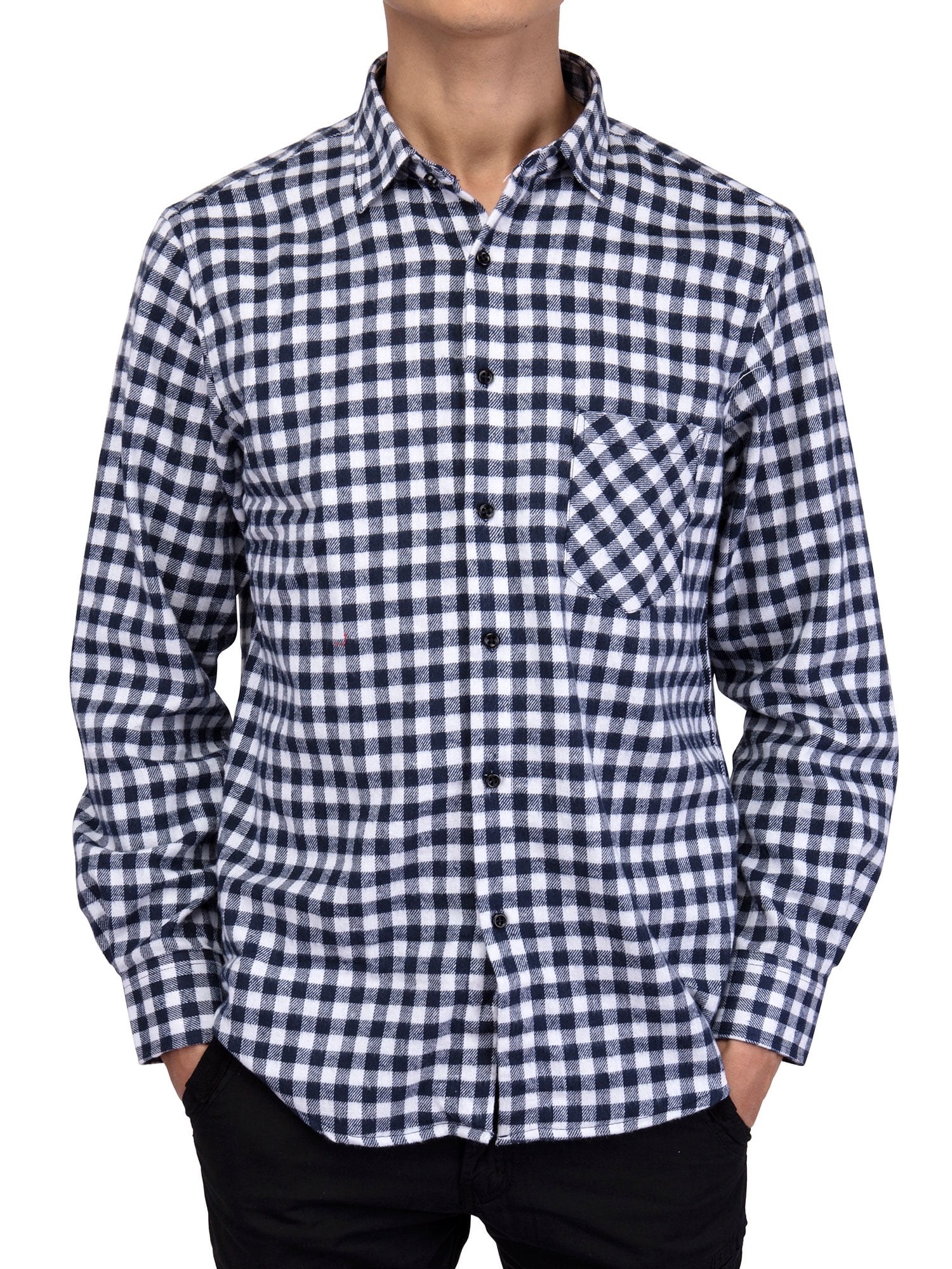 Sayfut Plaid Button Up Shirt Faded Glory Men Flannel Shirt Button Down