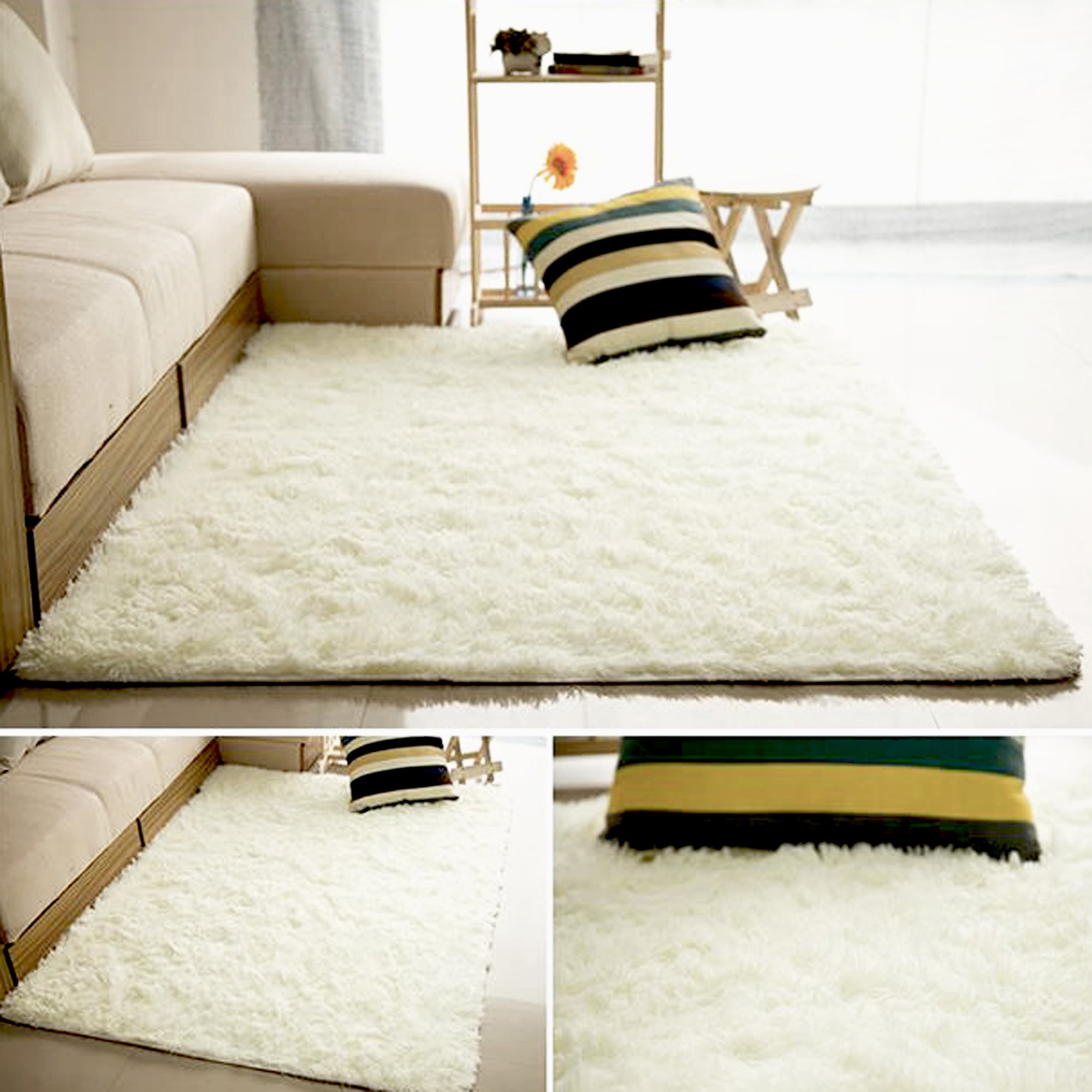 SAYFUT Shaggy Area Rug Plush Fluffy Rugs for Bedroom Living Room, Super ...