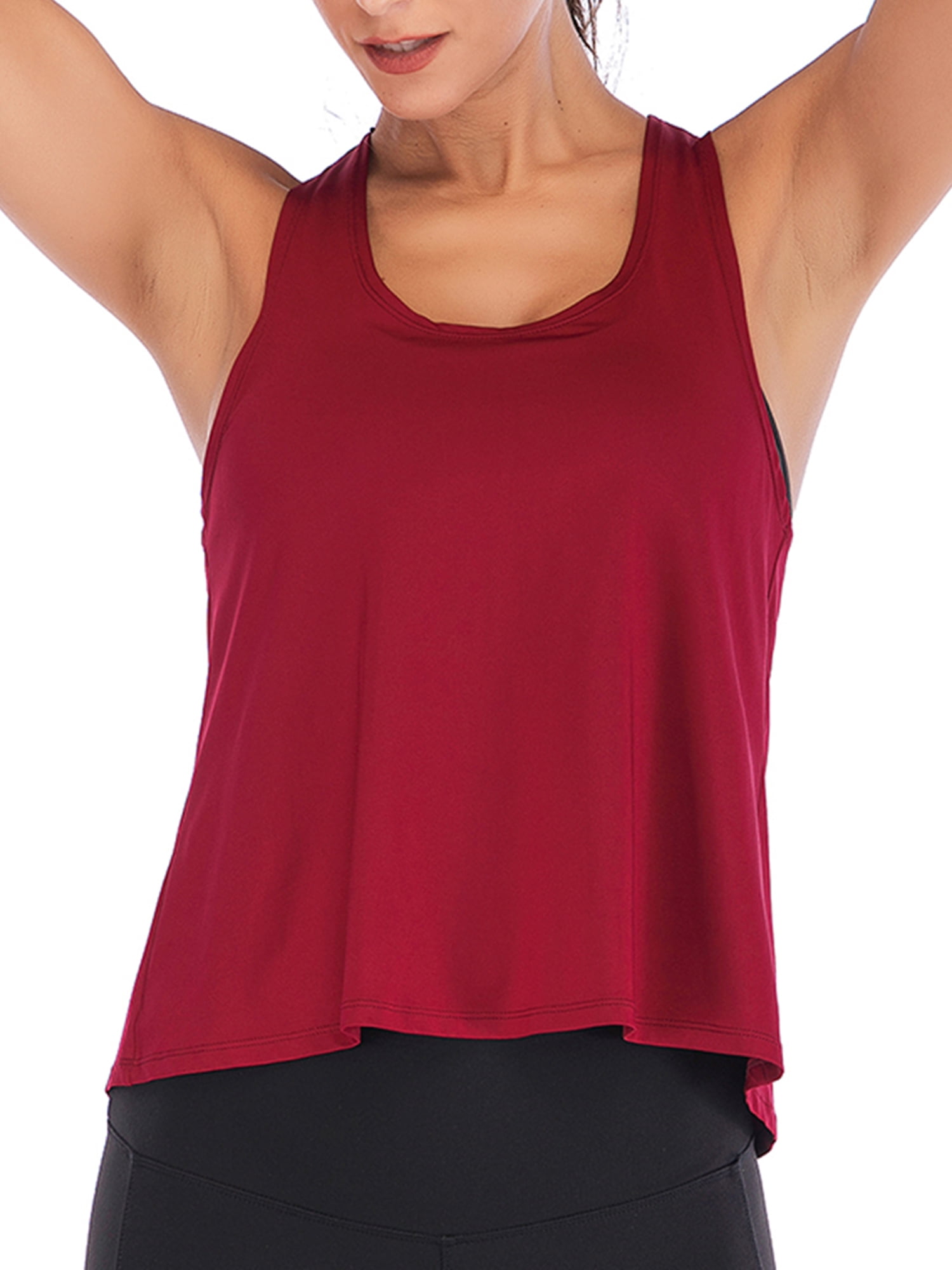 SAYFUT Sleeveless Women Sport Vests Fitness Running Loose Tops ...