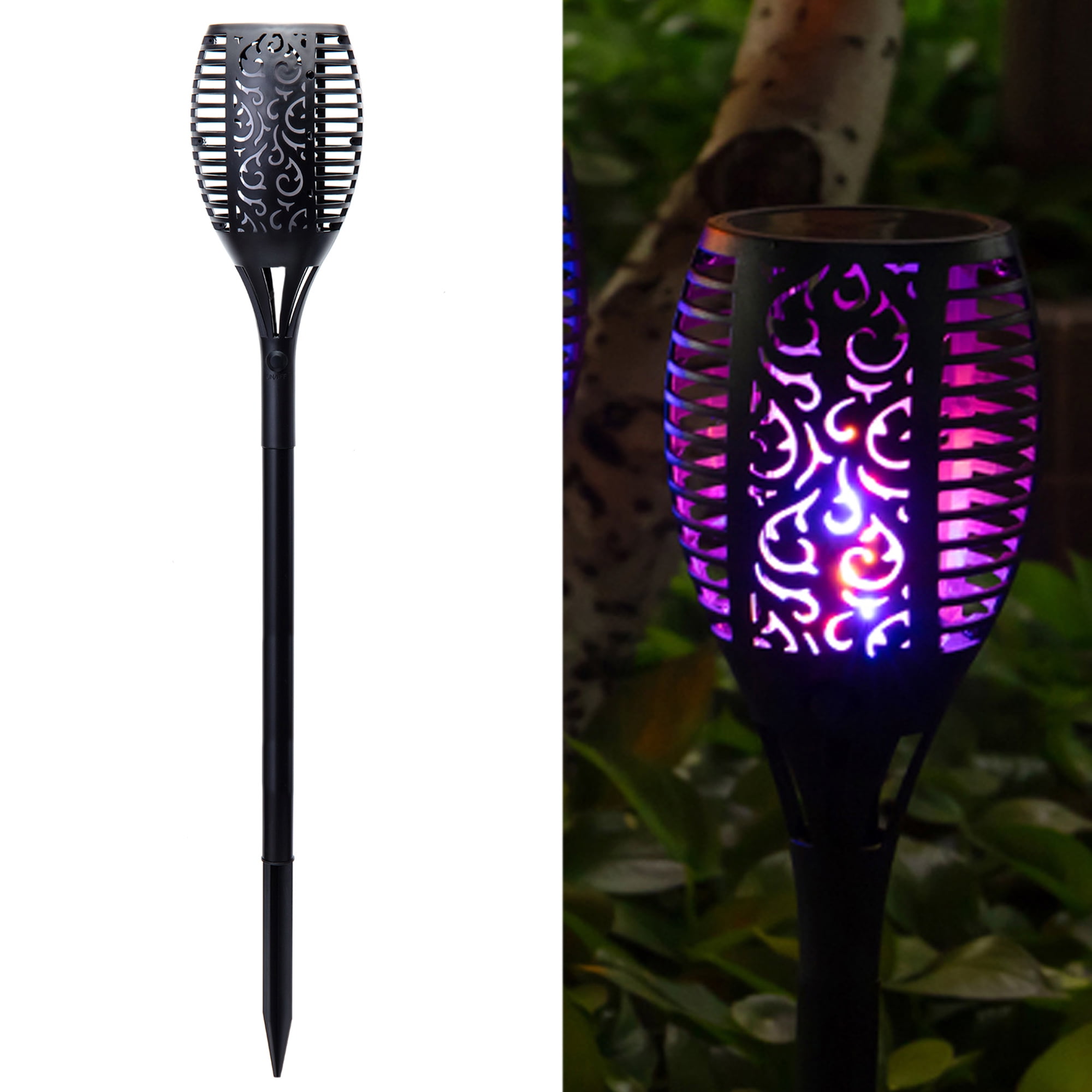 SAYFUT Solar torch lights 33LED Solar Lights Dancing Flames LED ...