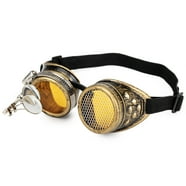 SAYFUT Vintage Red Copper Steampunk Goggles with Double Ocular Loupe ...
