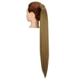 SAYFUT Straight Ponytail Extension 28 inch Natural Long Ponytails Wrap ...
