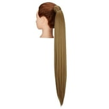 SAYFUT Straight Ponytail Extension 28 inch Natural Long Ponytails Wrap ...