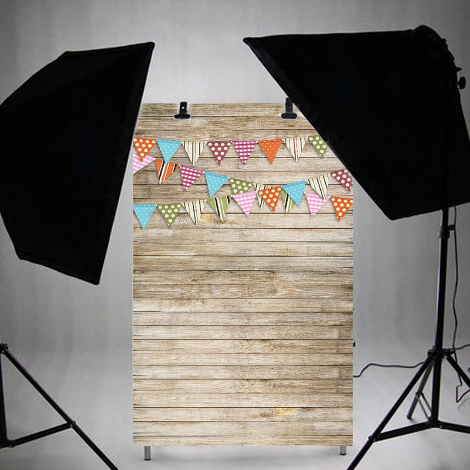 SAYFUT Studio Photo Video Photography Backdrops 3x5ft Bunting on Wood ...