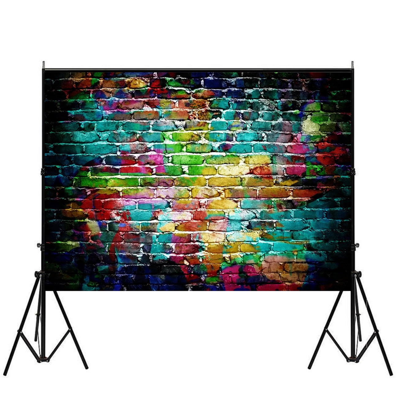 SAYFUT Studio Photo Video Photography Backdrops 7x5ft Colorful Brick Wall Printed Vinyl Fabric ...