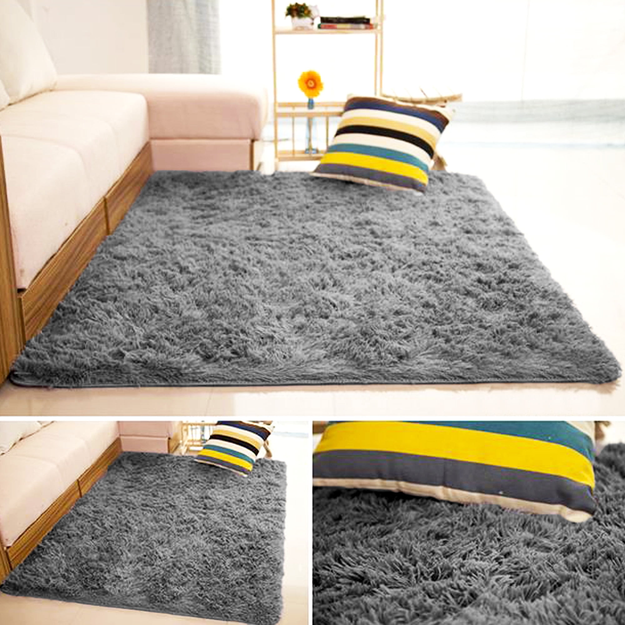 SAYFUT Super Soft Fluffy Floor Rug Washable Shag Rug Shaggy Area Rug ...
