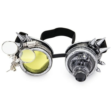 SAYFUT Vintage Red Copper Steampunk Goggles with Double Ocular Loupe ...