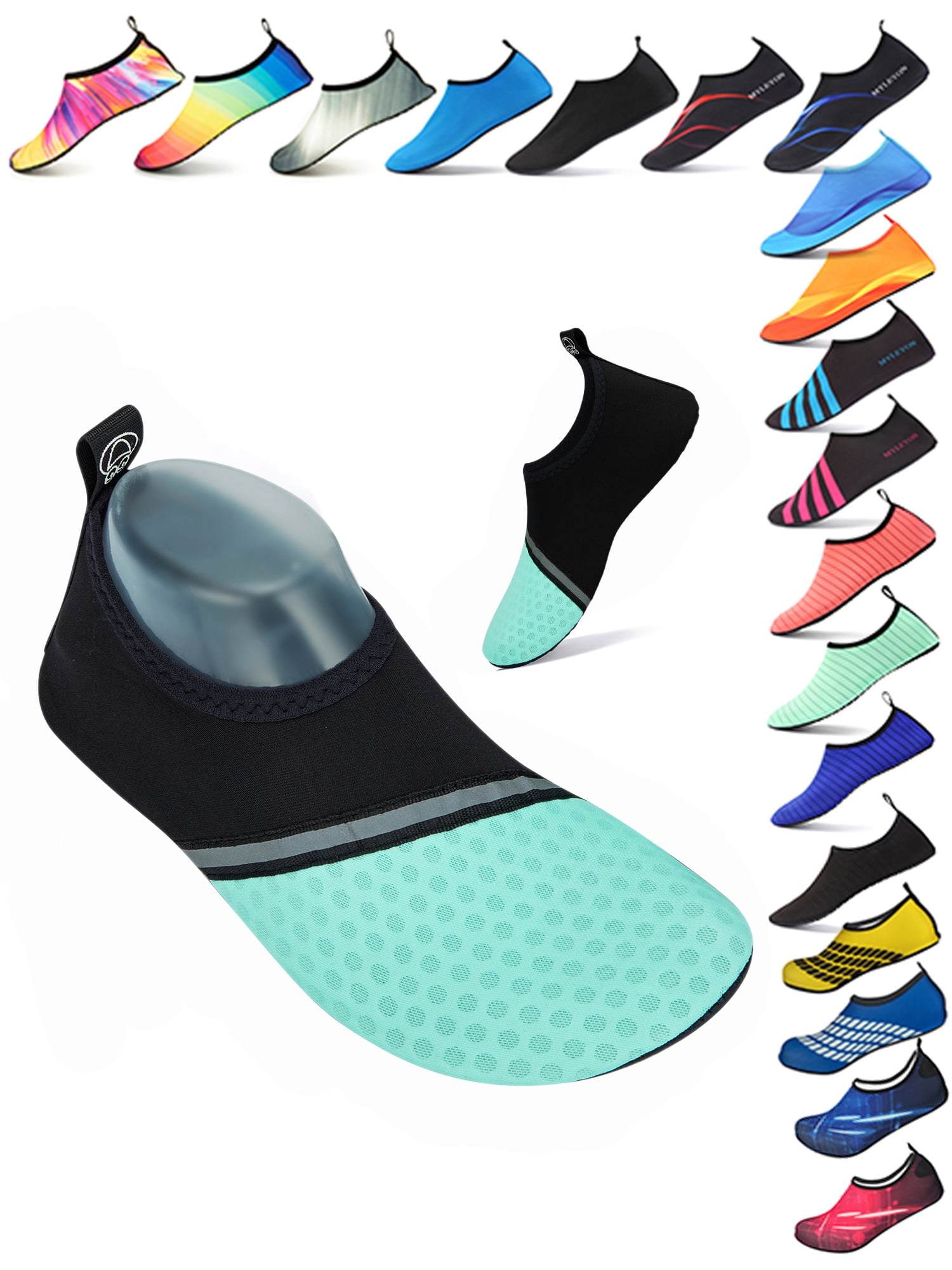 SAYFUT Water Shoes Beach Shoes for Men Women Barefoot Quick-Dry Aqua ...