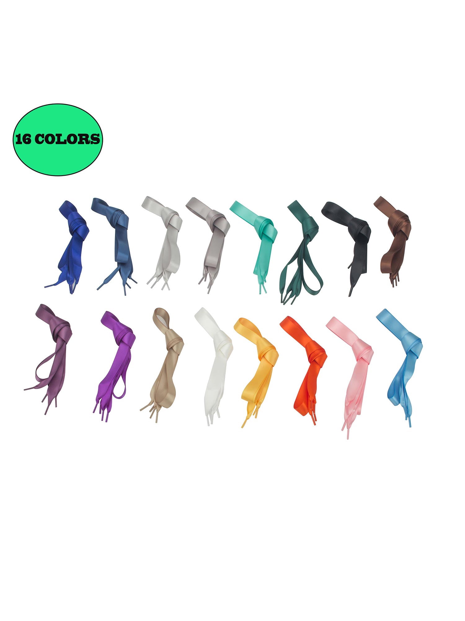 SAYFUT Women 2 PAIR Fashion Satin Ribbon Silk Double Face Shoelaces ...