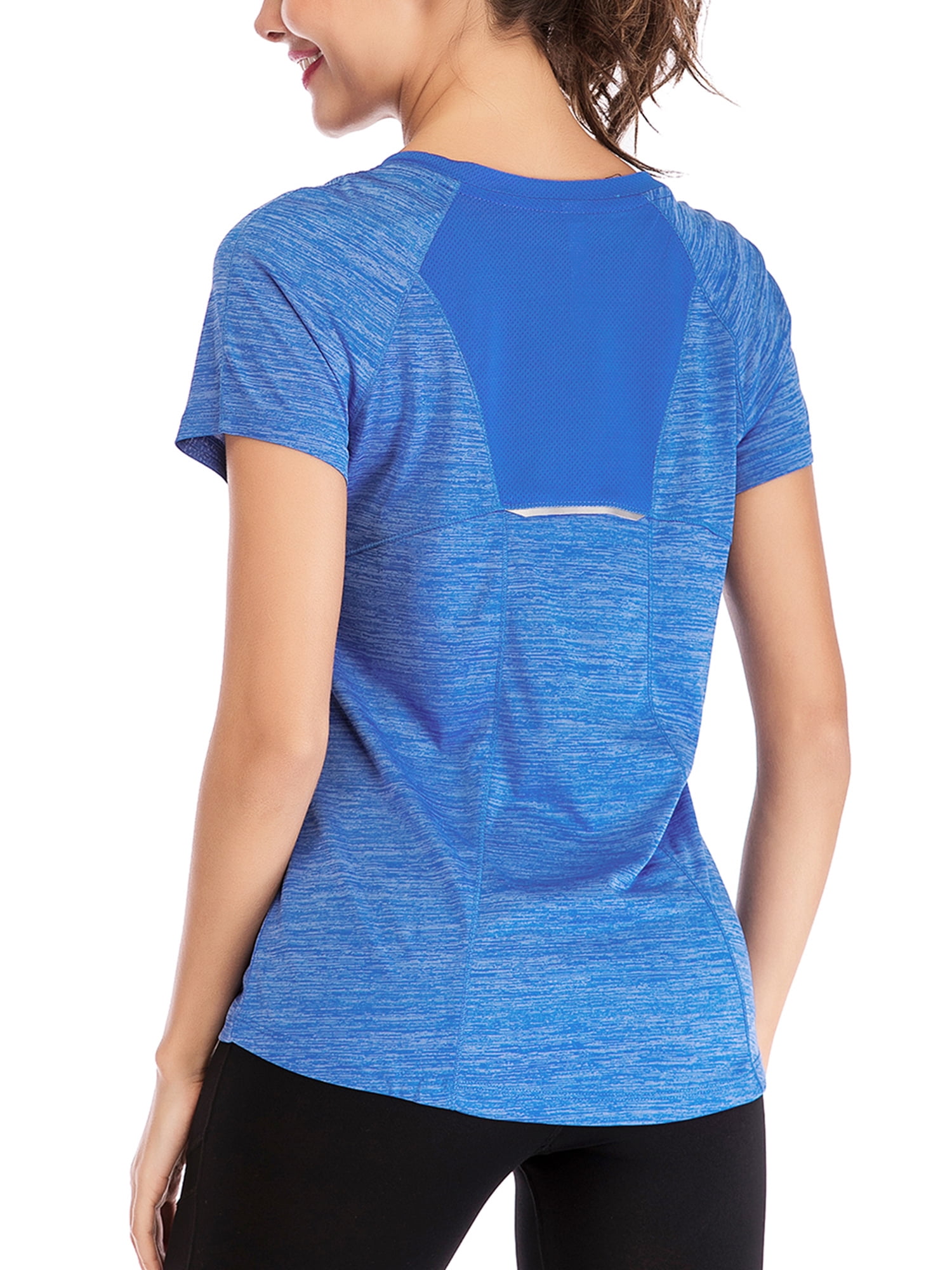 SAYFUT Women's Dry Fit Athletic Shirts Short Sleeve Moisture Wicking ...