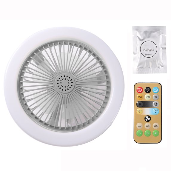 SAYFUTE 27 Ceiling Fan With Lights,Enclosed Low Profile Fan Light ...