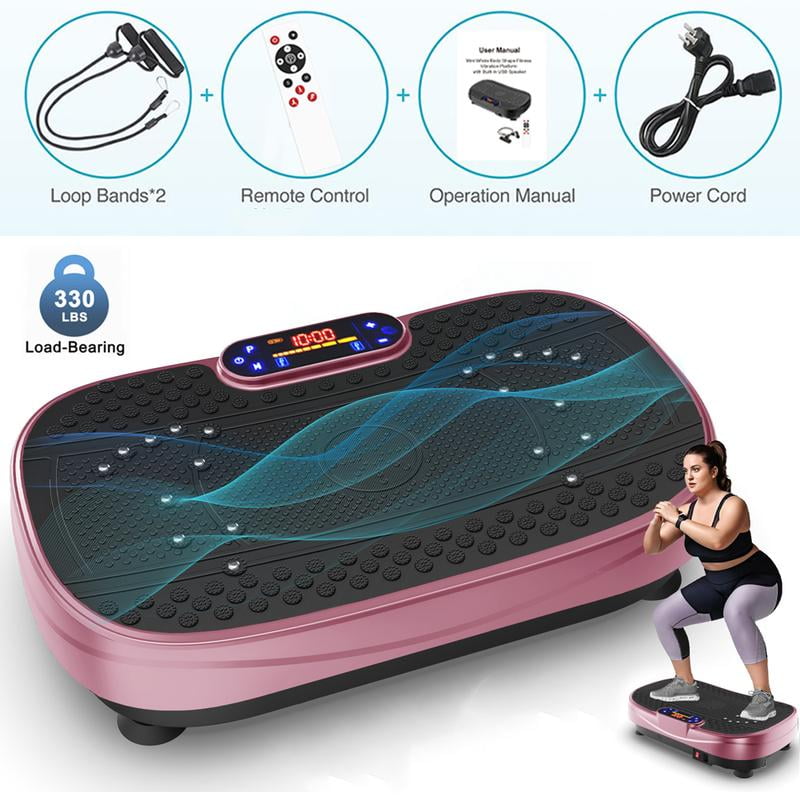 SAYGOGO Vibration Plate Exercise Machine with Bluetooth Lymphatic Drainage Machine, Whole Body ...
