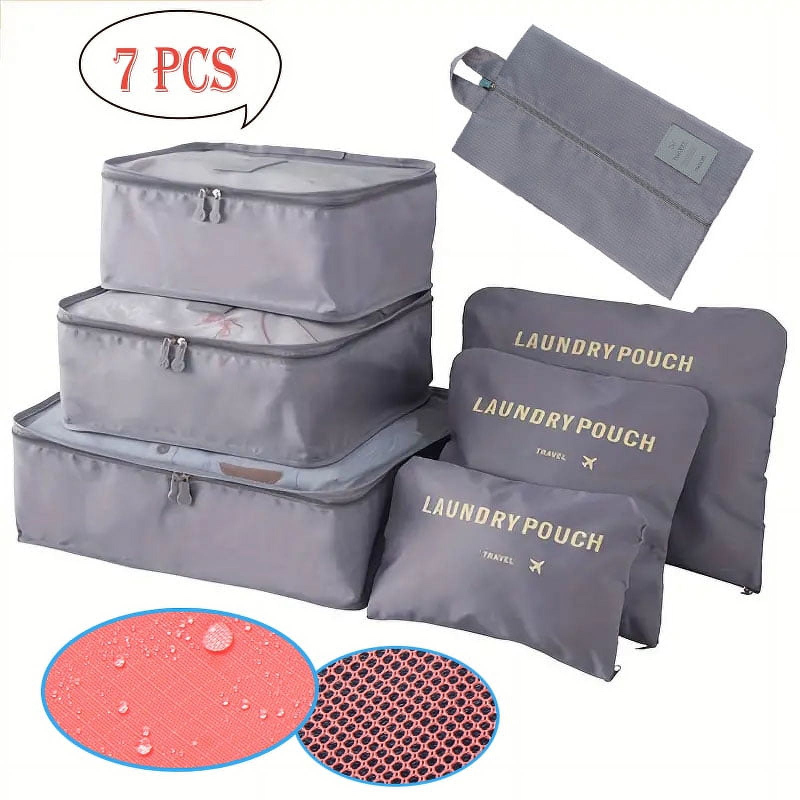 SAYLITA 7 Piece Travel Storage Bags Packing cubes Multi-functional ...